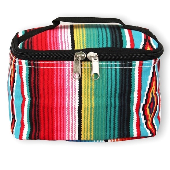 Bags | New Southwestern Serape Sunset Stripes Casebag With Handle ...